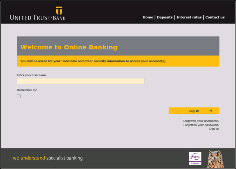 How do I login to online banking? - United Trust Bank